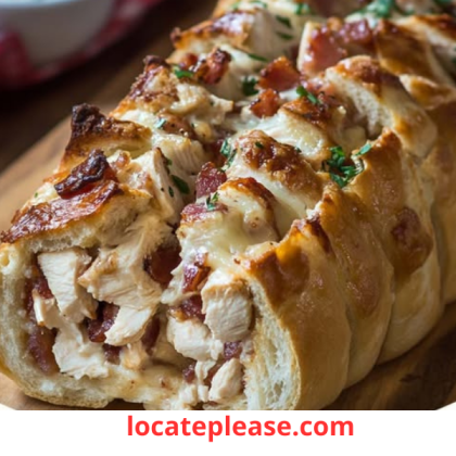 Chicken Bacon Ranch Stuffed Bread - LocatePlease