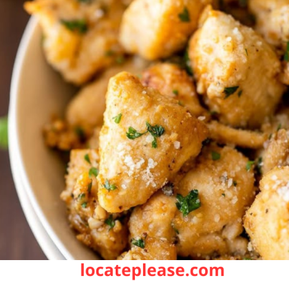 Garlic Parmesan Chicken Bites - LocatePlease
