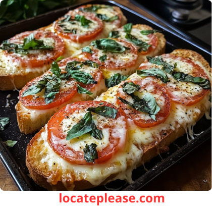 Tomato Basil Garlic Bread - LocatePlease