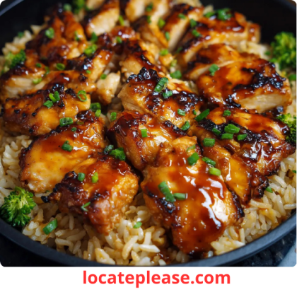 Honey BBQ Chicken & Rice - LocatePlease