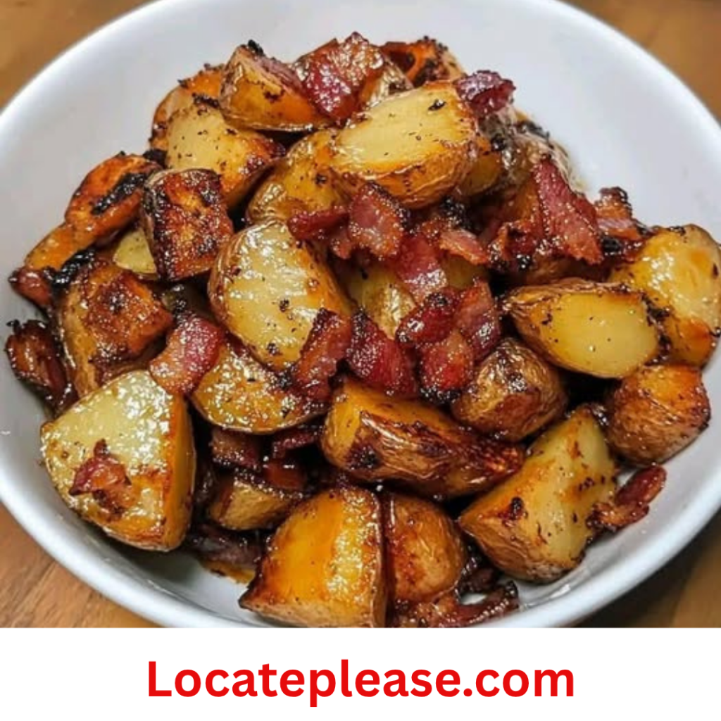 Honey Bacon Roasted Potatoes - LocatePlease
