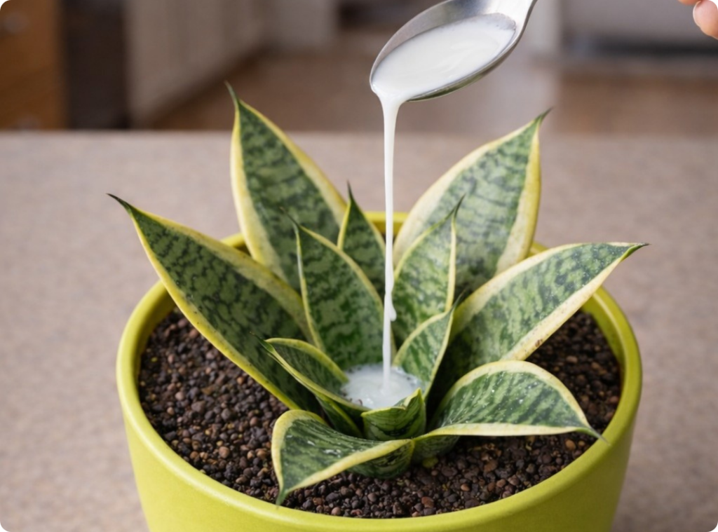 The White Liquid Everyone’s Using on Snake Plants—And Why It Actually ...
